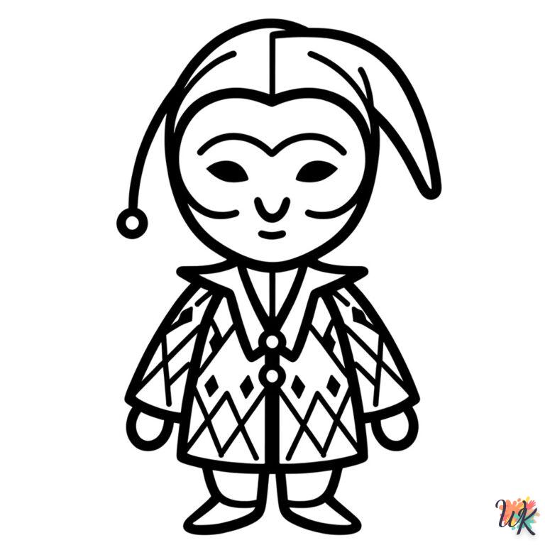 20 Disegni Di Arlecchino Da Colorare Affinché I Bambini Siano Creativi ...