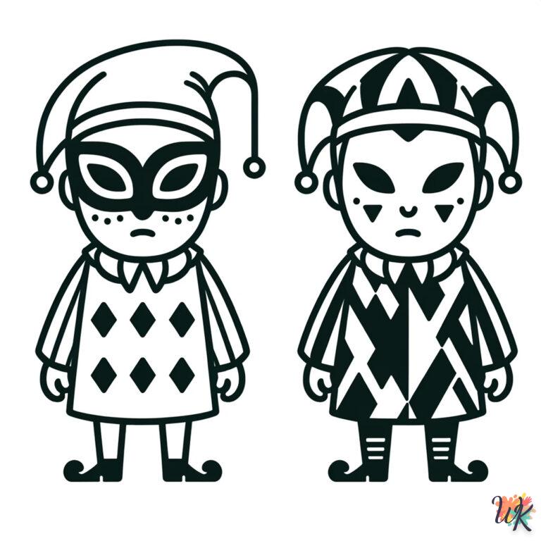 20 Disegni Di Arlecchino Da Colorare Affinché I Bambini Siano Creativi ...