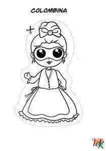 10 Disegni Di Colombina Da Colorare Per Bambini | Disegnidacolorarewk