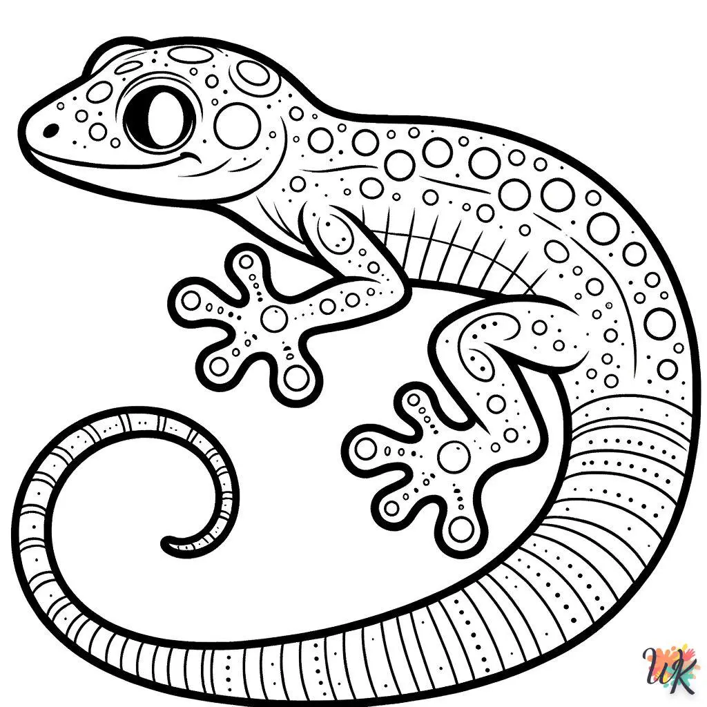 10 Disegni Di Geco Da Colorare Libera La Creatività Di Tuo Figlio ...