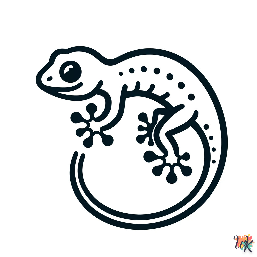 10 Disegni Di Geco Da Colorare Libera La Creatività Di Tuo Figlio ...